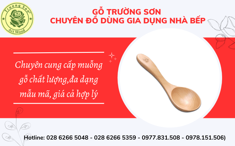 Trường Sơn chuyên cung cấp muỗng gỗ chất lượng, giá rẻ, đa dạng mẫu mã